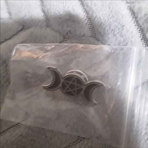 Jewelry | Triple Moon Goddess Pentacle Lapel Pin Witch Wicca | Poshmark